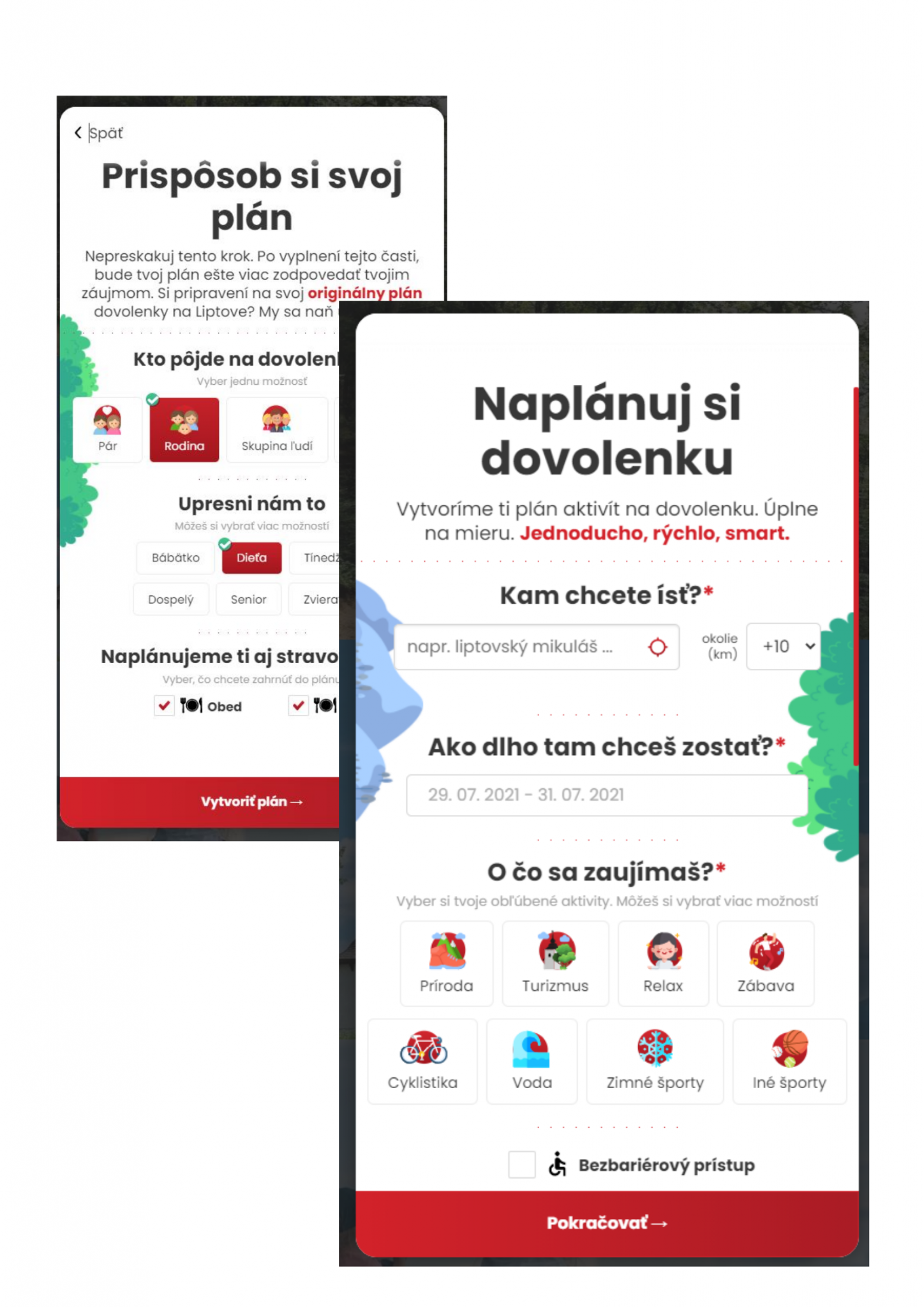 Plánovač dovolenky - Visit Liptov